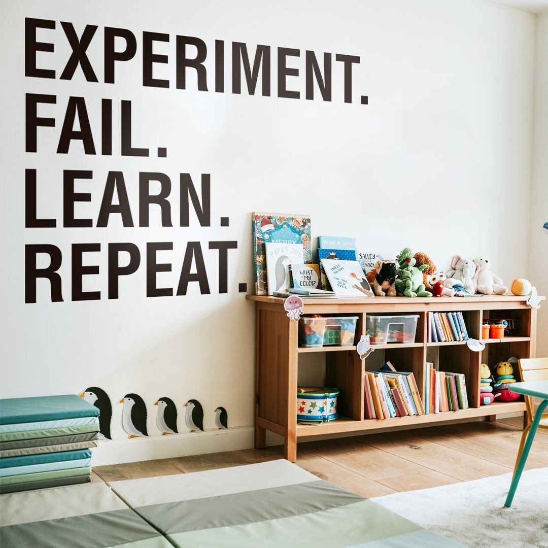 Experiment, Fail, Learn, Repeat Classroom Wall Decal - Etsy