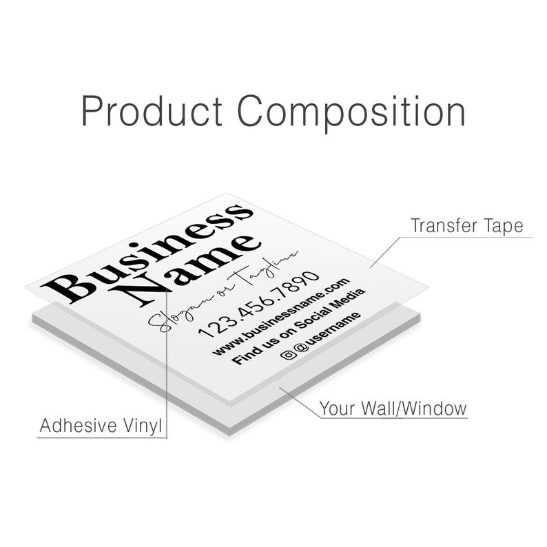 Customizable Window Decal - Your Company Name - Logo Storefront Vinyl ...