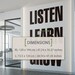 Listen Learn Grow Wall Sticker Classroom Decor Classroom - Etsy