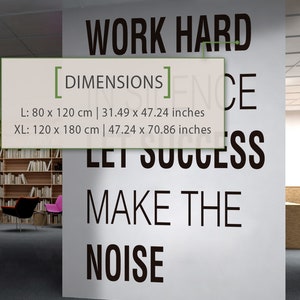 Work Hard, Office Wall Art, Office Decor, Office Walls, Wall Decals ...