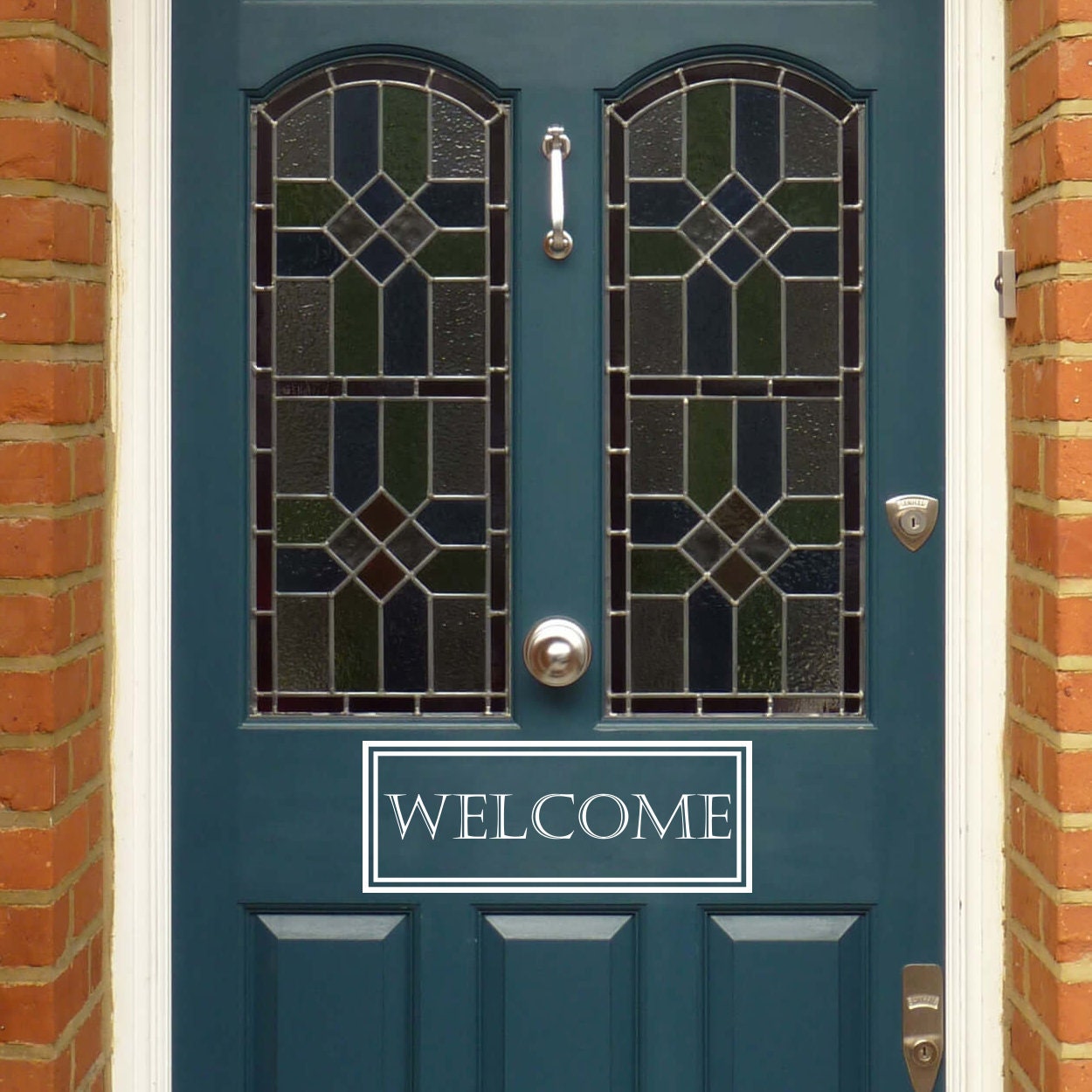 Welcome Door Decal Door Decal Hello Vinyl Lettering Front | Etsy