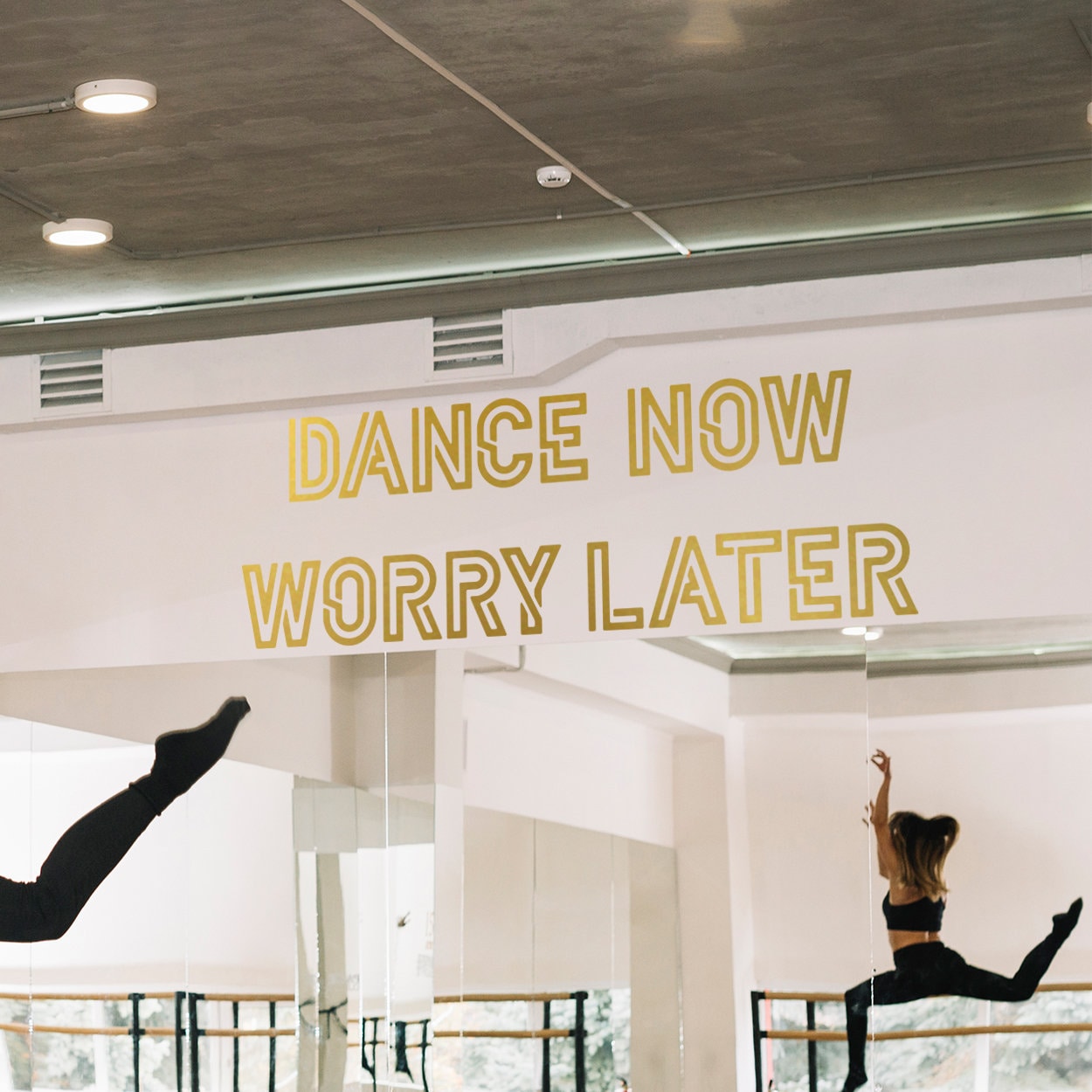 Dance Now Worry Later Wall Decal: Dance Studio Mirror Quote - Etsy