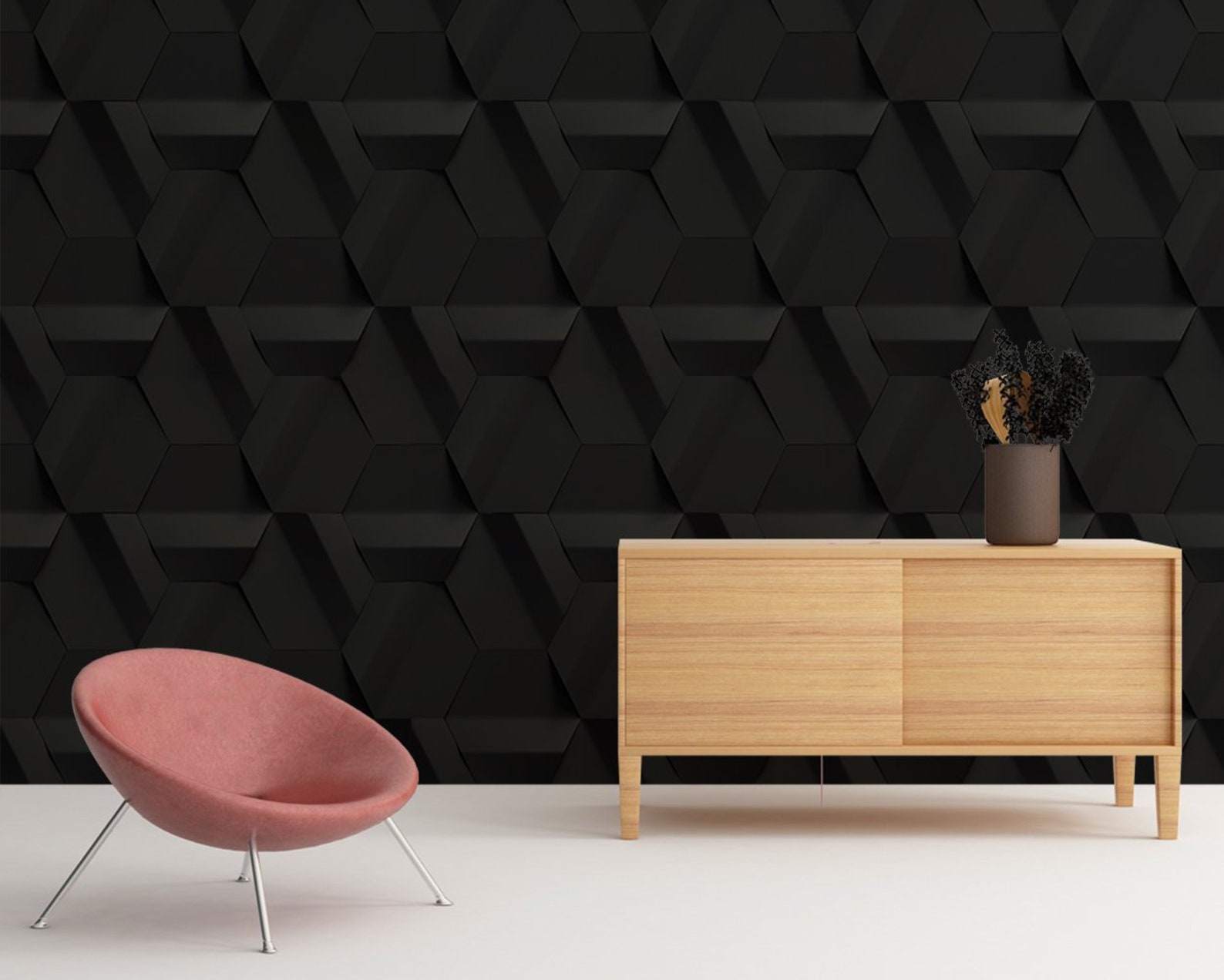 Honeycomb 3d Wallpaper Wall Decor Geometric Modern - Etsy