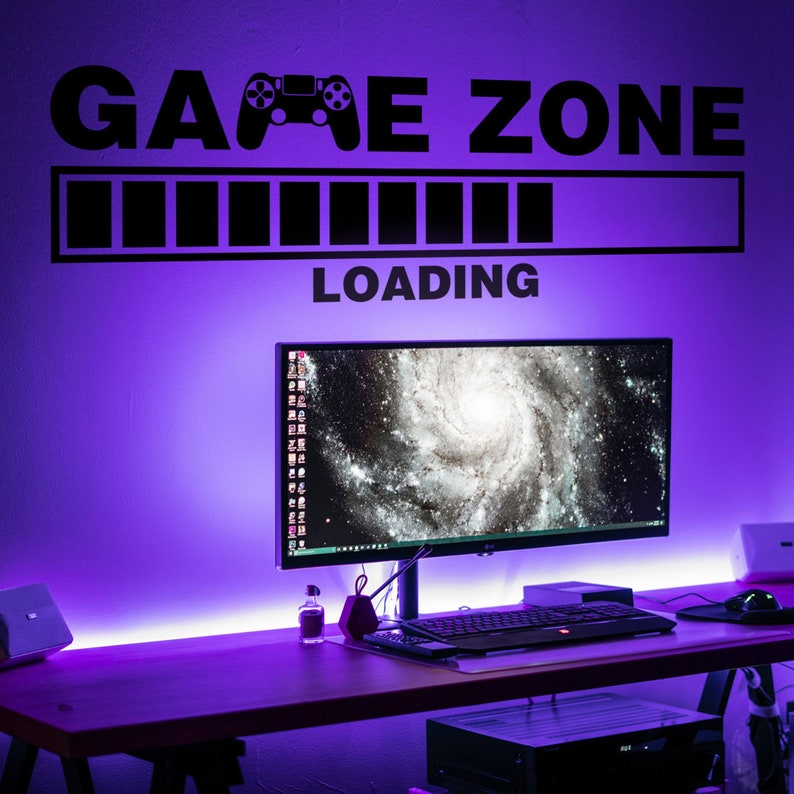 Gamer Wall Sticker Game Zone Loading Gamer Wall Stickers - Etsy