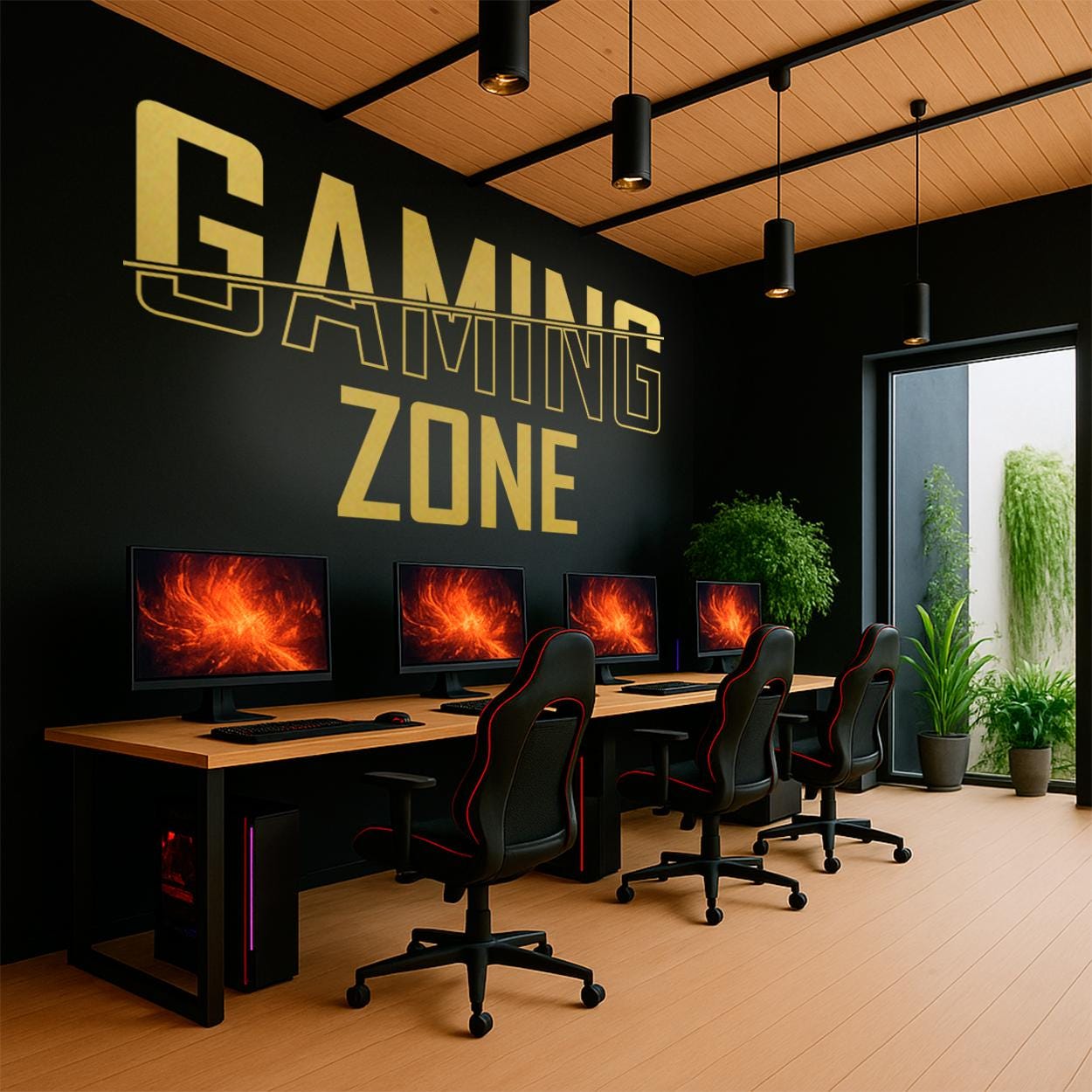 Minimalist 'gaming Zone' Vinyl Wall Decal - Perfect Gamer Room Decor - Etsy