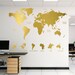 Office World Map, Continents, Map Wall Decal, Map Wall Sticker, Office ...