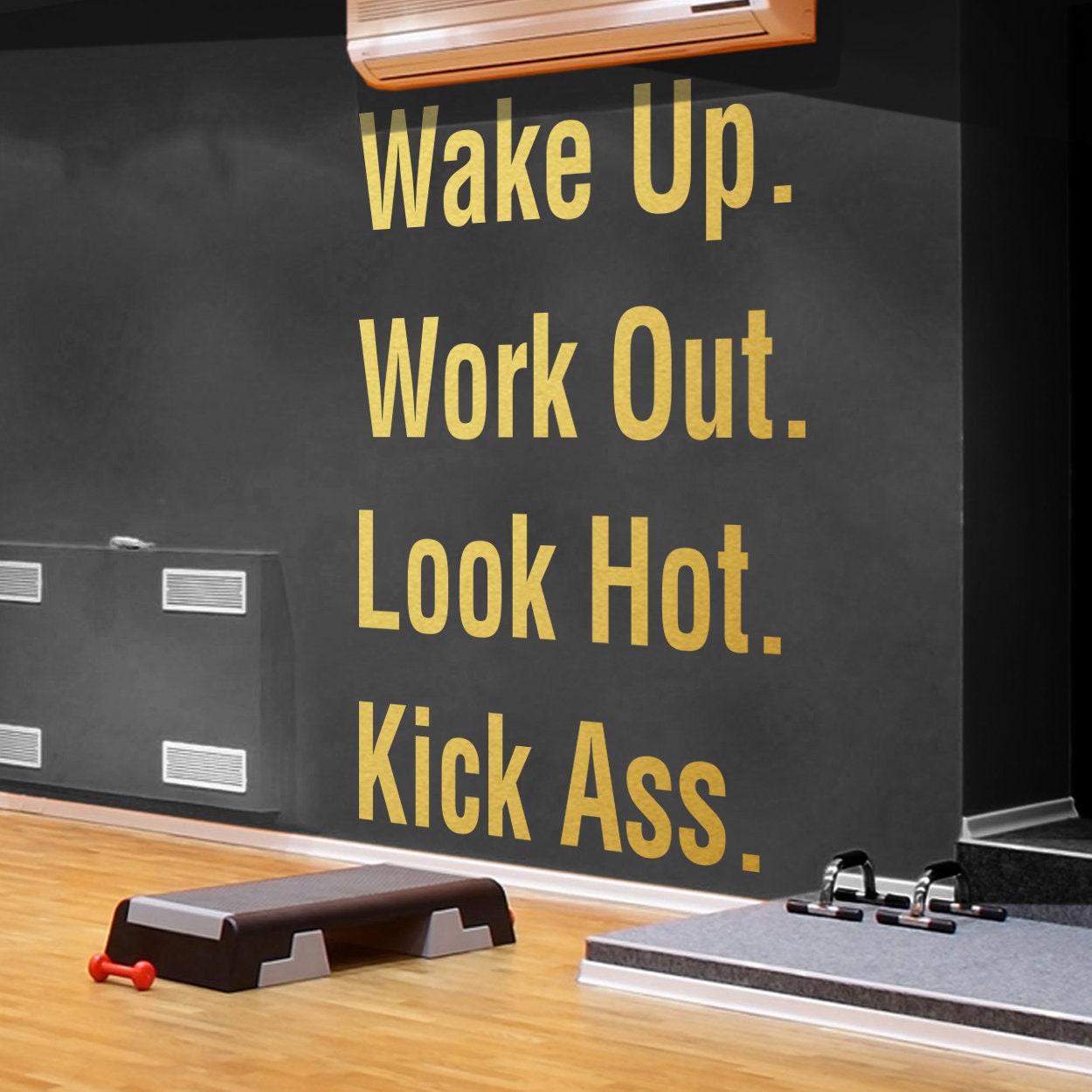 Work Out Exercise Stickers Gym Wall Decal Fitness Stickers - Etsy
