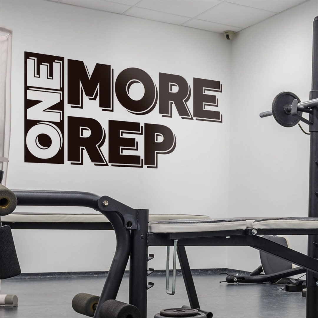 One More Rep Gym Wall Art Wall Decal - Etsy