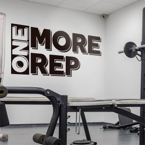 One More Rep Gym Wall Art Wall Decal - Etsy
