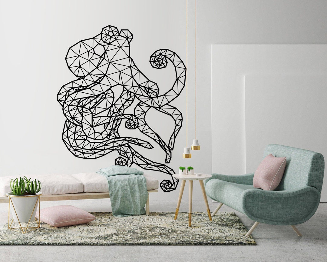 Octopus, Geometric Wall Art, Decal, Octopus Decor, Geometric Art ...