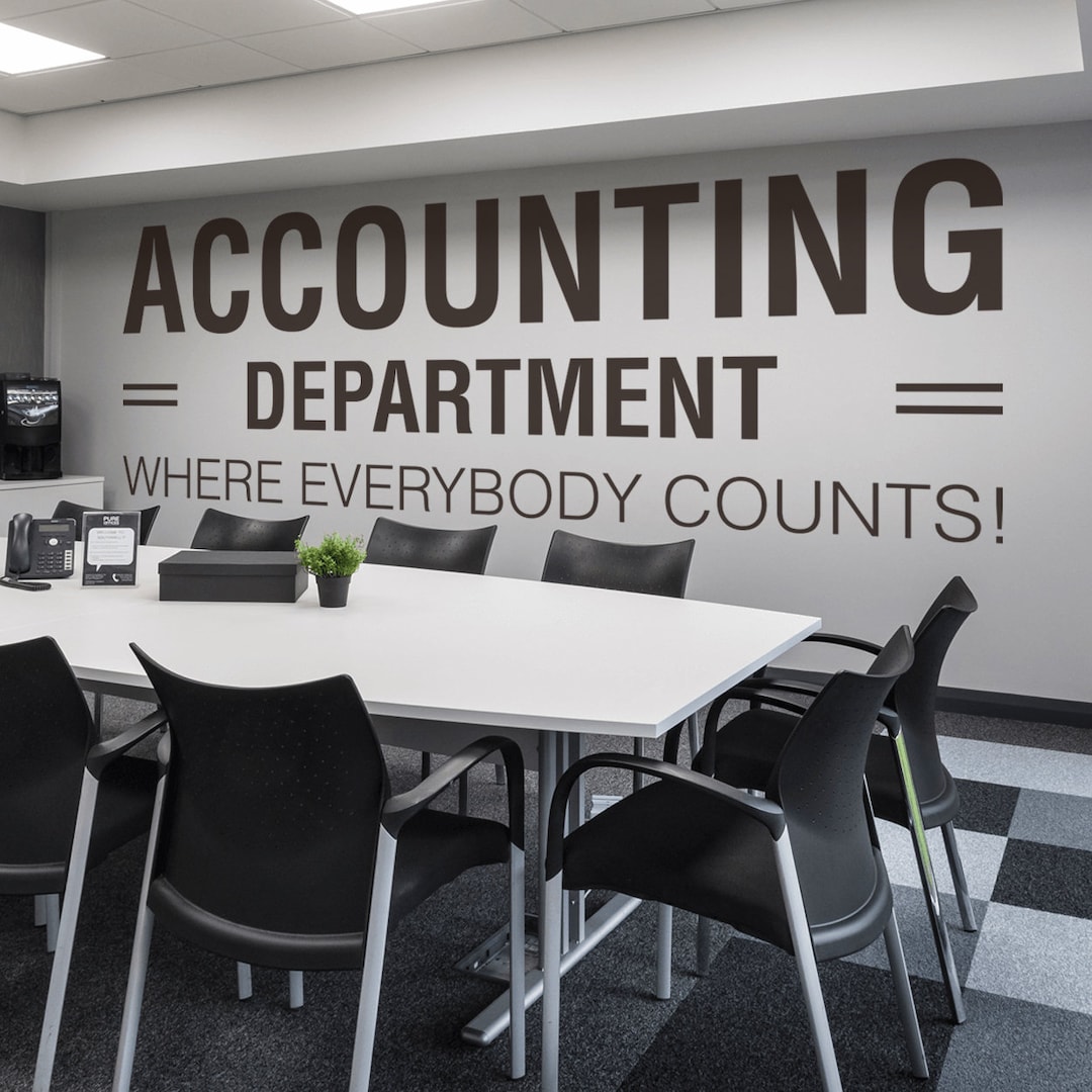 Accounting Department, Office, Office Wall Art, Wall Decal, Wall ...