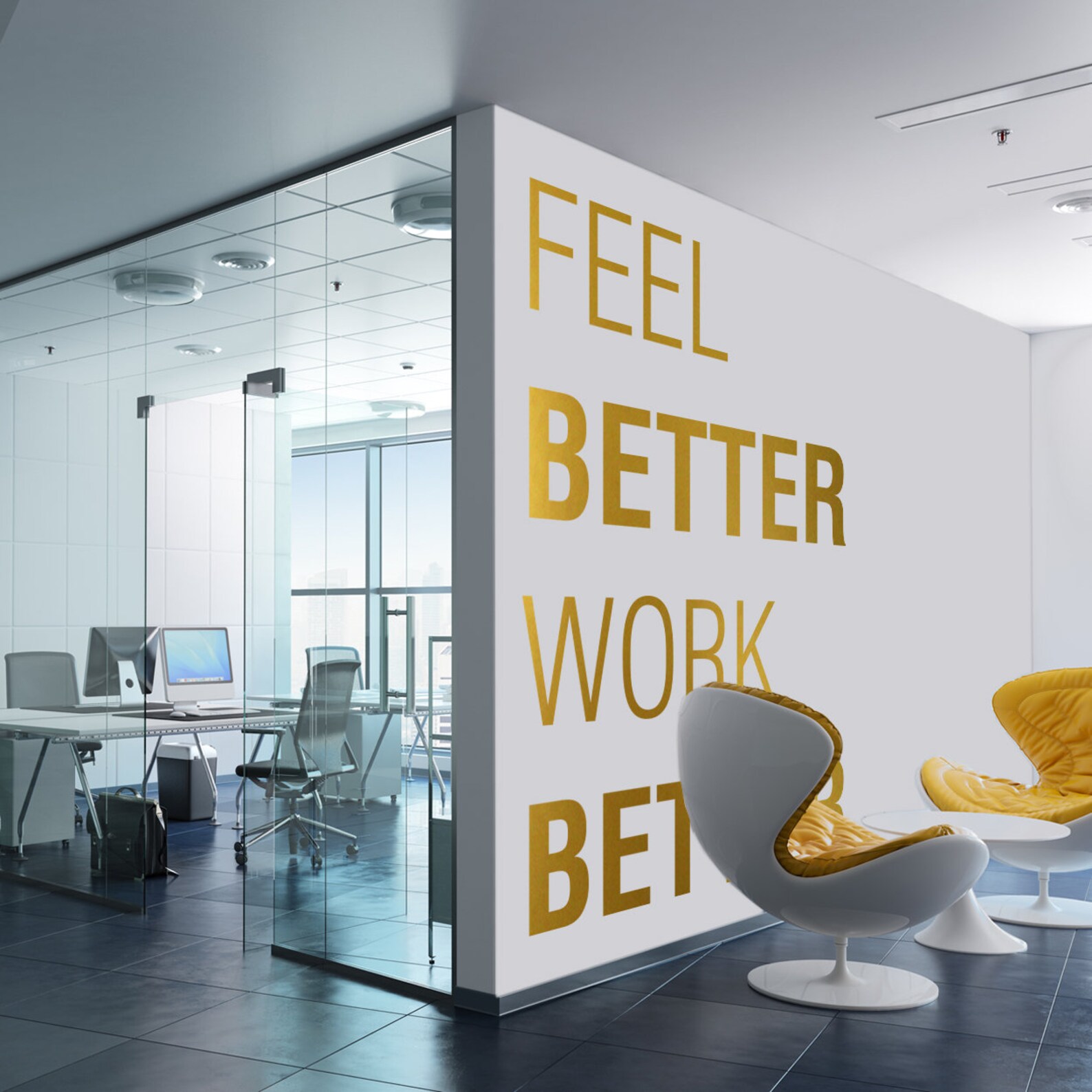 Feel Better Work Better Wall Decal for Office Decor - Etsy UK
