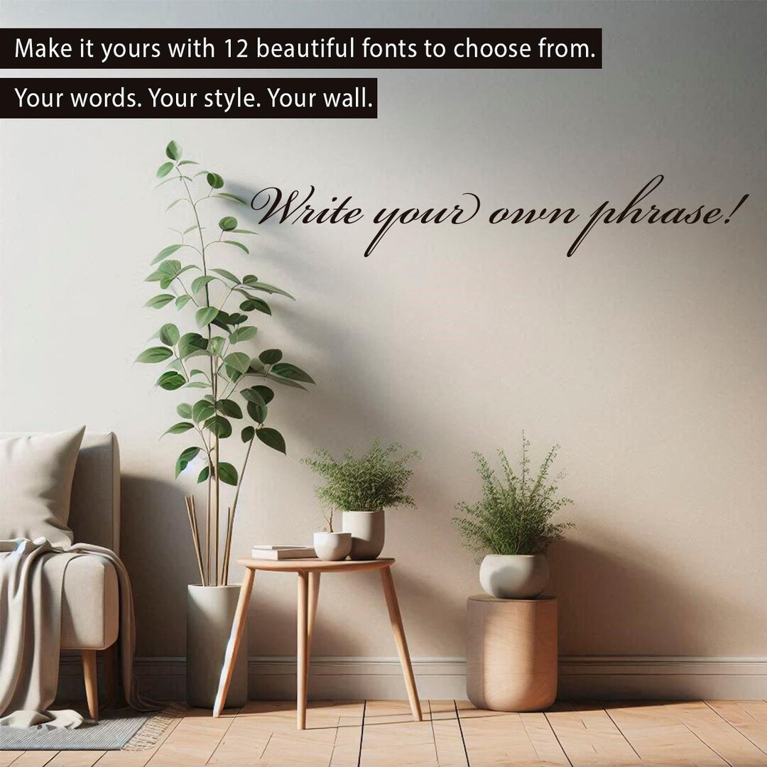 Design Your Own Wall Quote: Customizable Vinyl Decal for Home Decor or ...