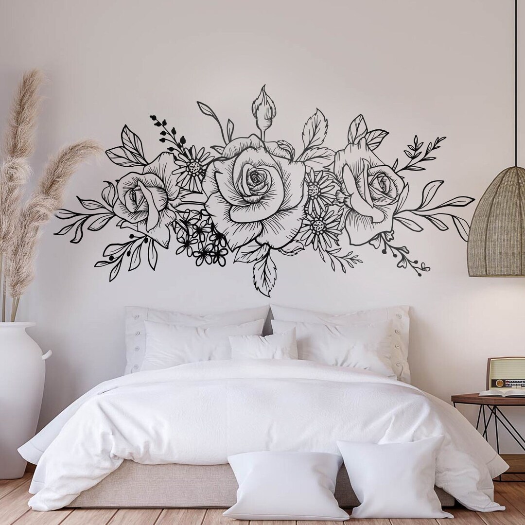 Rose Flower, Rose Floral, Floral Headboard, Headboard, Floral, Flowers ...