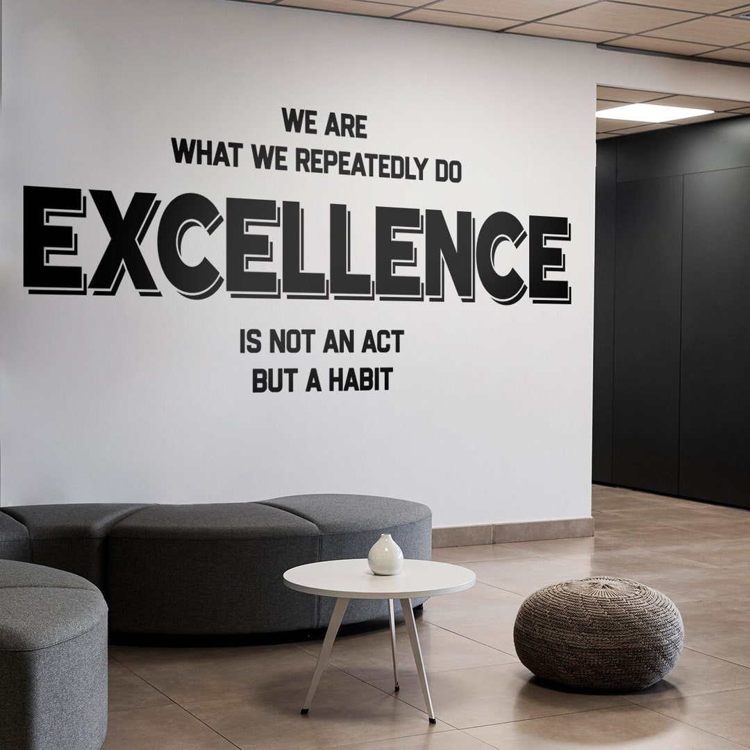 Excellence Office Wall Decal - Etsy