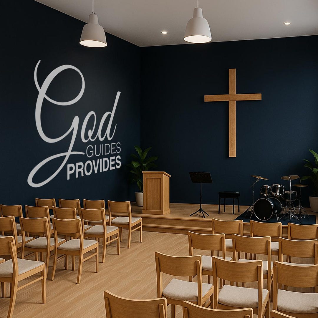 God Guides God Provides Wall Decal - Faith Quote Vinyl Sticker ...