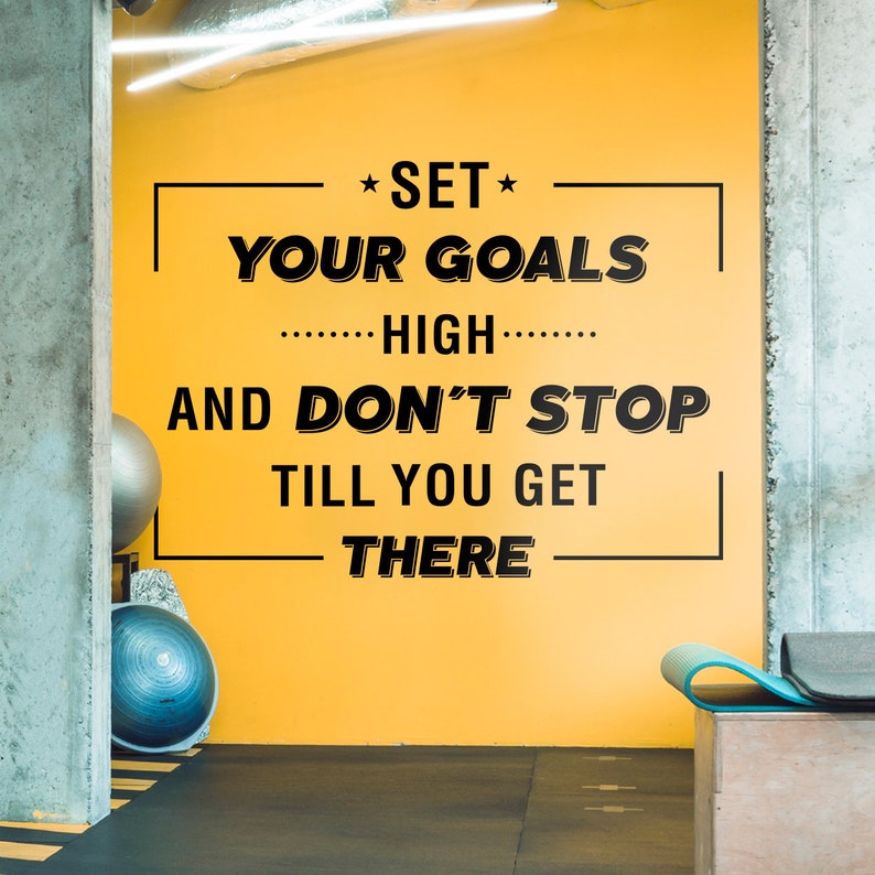 Gym Wall Decals: Motivational Fitness Quote Decor - Etsy UK