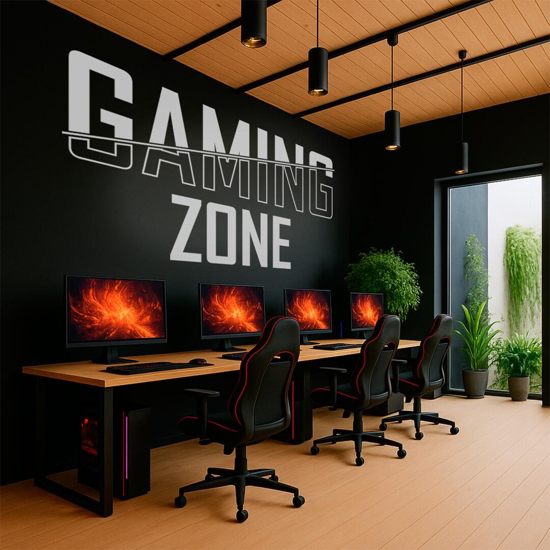 Minimalist 'gaming Zone' Vinyl Wall Decal - Perfect Gamer Room Decor - Etsy