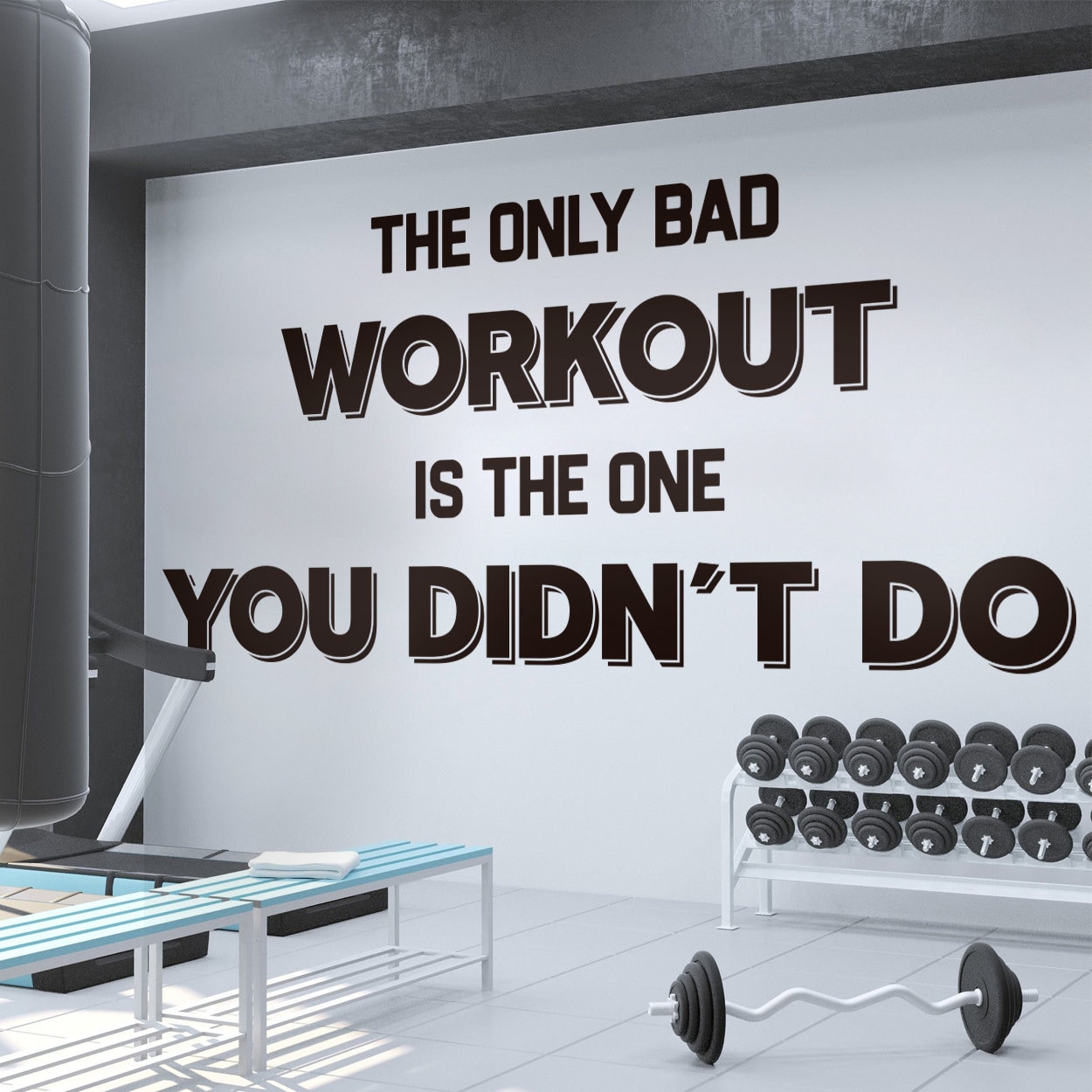 The Only Bad Workout is the One You Didnt Do Gym Wall Decal - Etsy