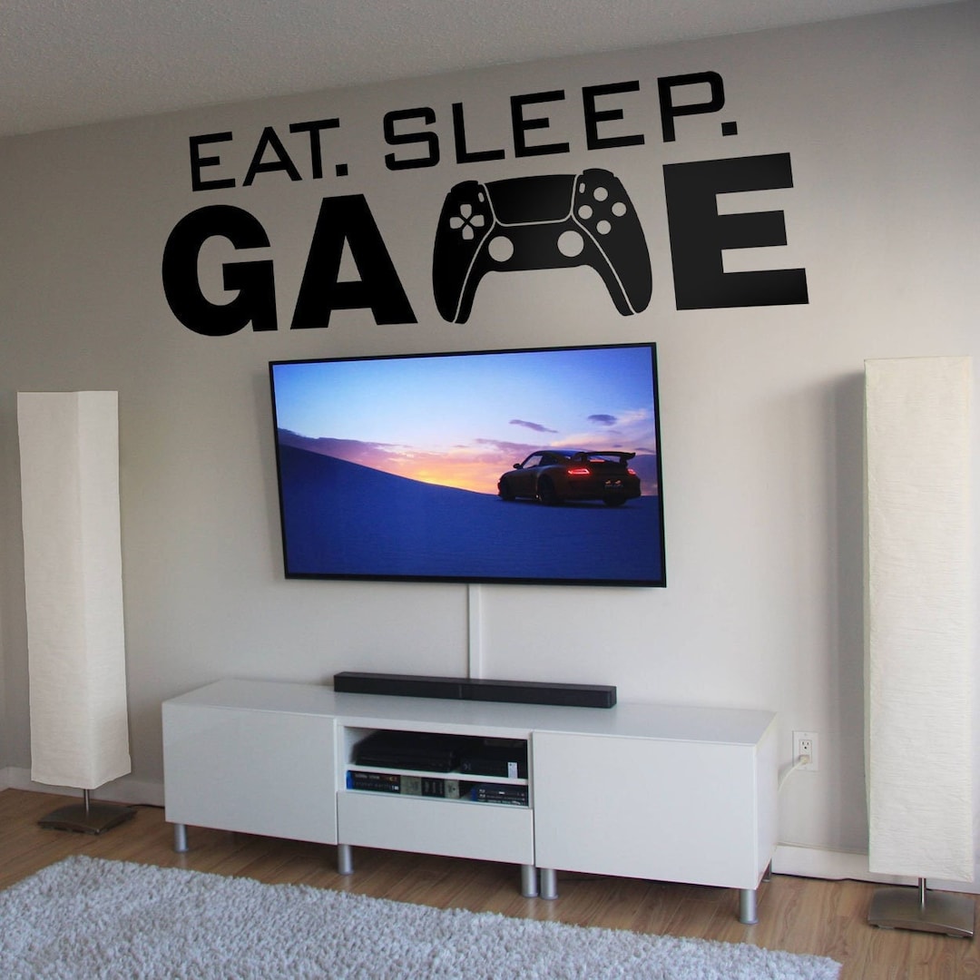 Eat Sleep Game, Gamer Wall Art, Decals, Stickers, Gaming Zone, Gaming ...