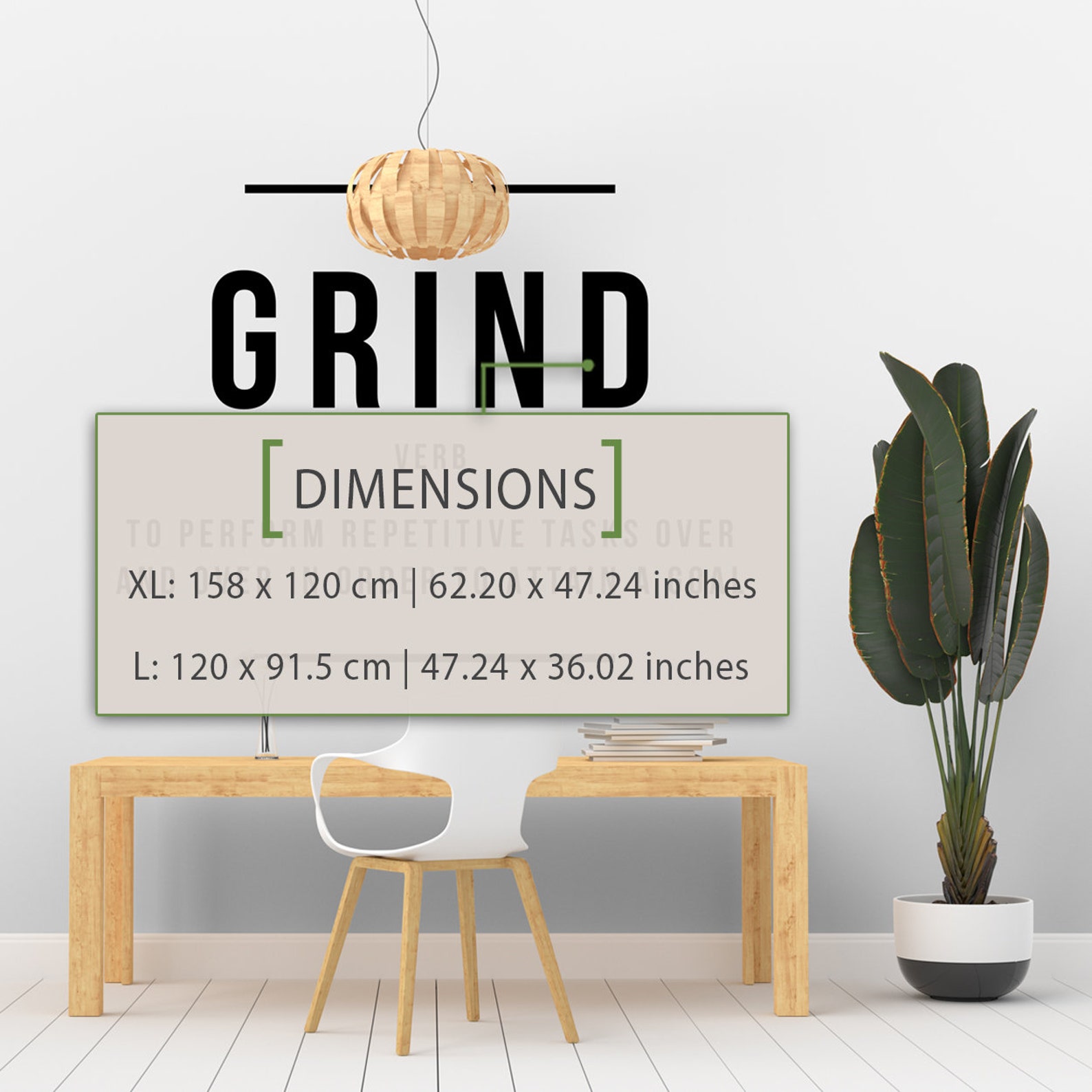 Grind Grind Definition Office Wall Art Exercise Stickers | Etsy