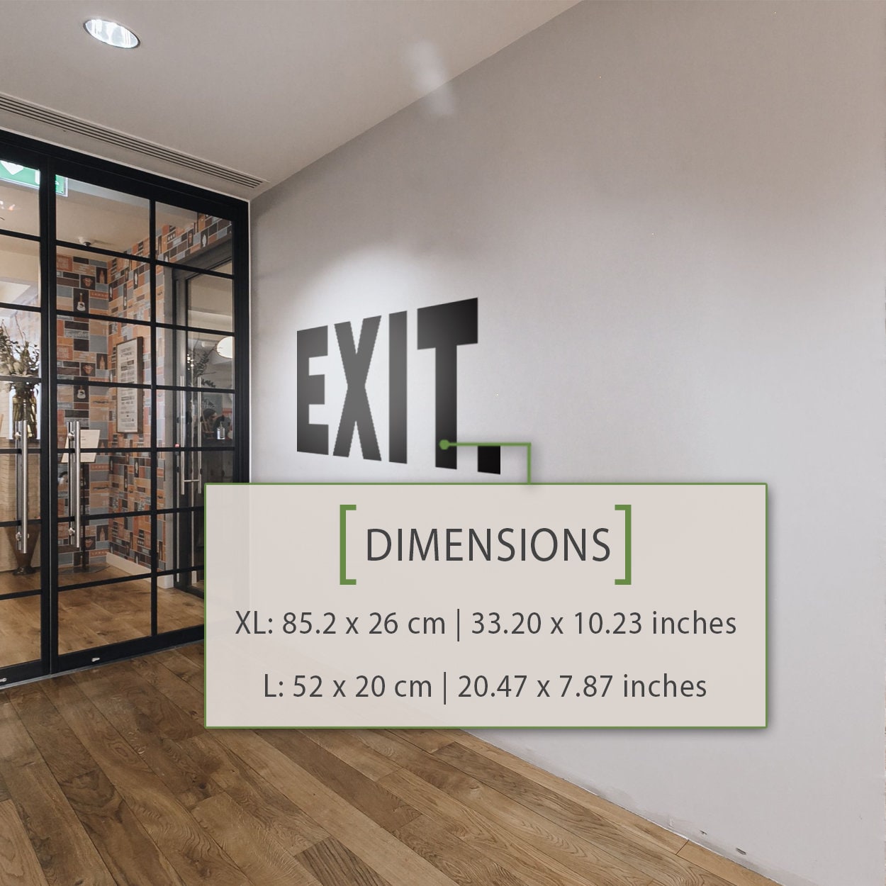 Exit Sign Vinyl Wall Decal: Office Decor, Motivational Wall Art - Etsy