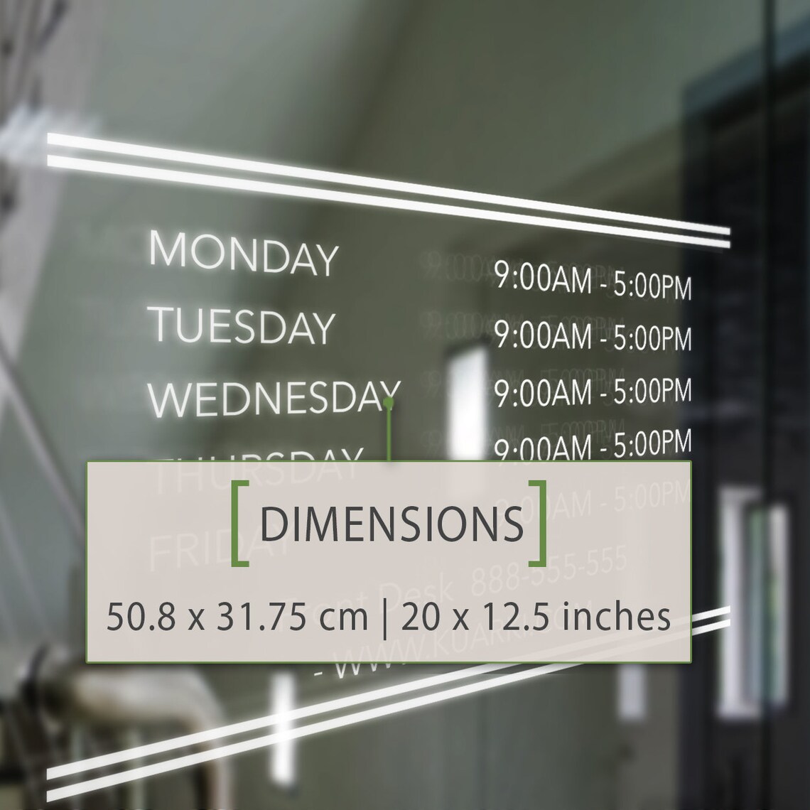 Storefront Window Decals Business Hours Store Hours Store | Etsy
