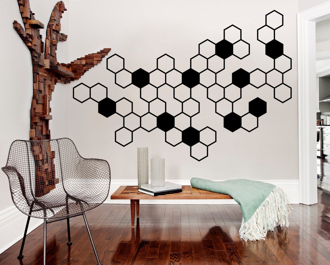 Honeycomb, Wall Decals, Hexagon, Vinyl Wall Decals, Geometric, Wall ...