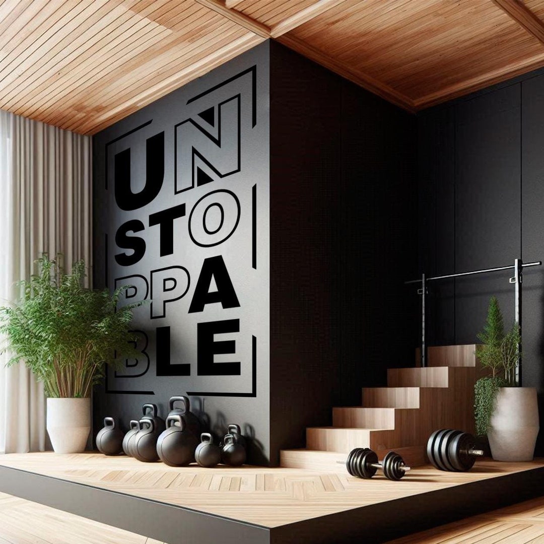 Motivational Minimalist Gym Wall Decals for Inspiring Workout Spaces ...