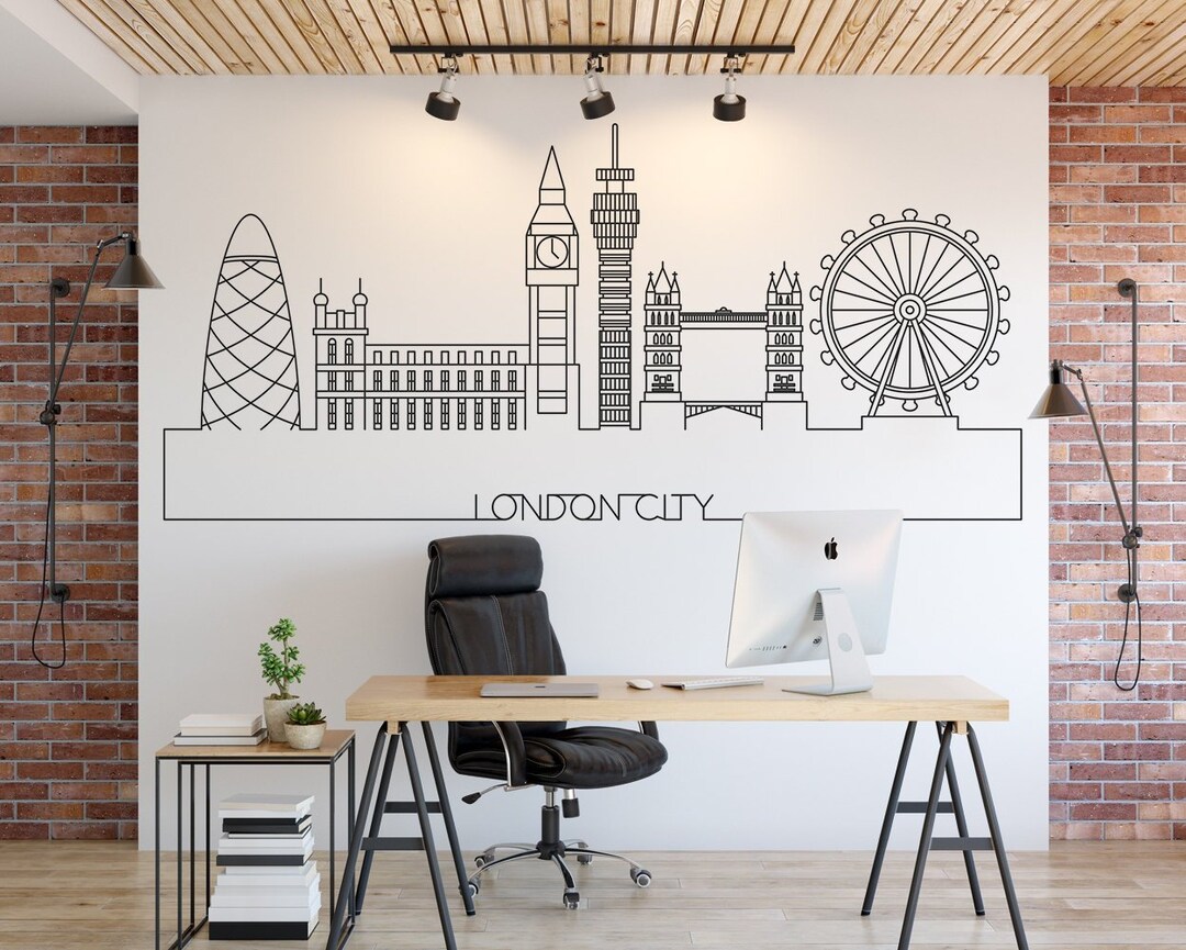 London Skyline, City Skyline, Cityscape, London Art, Wall Art, Wall ...