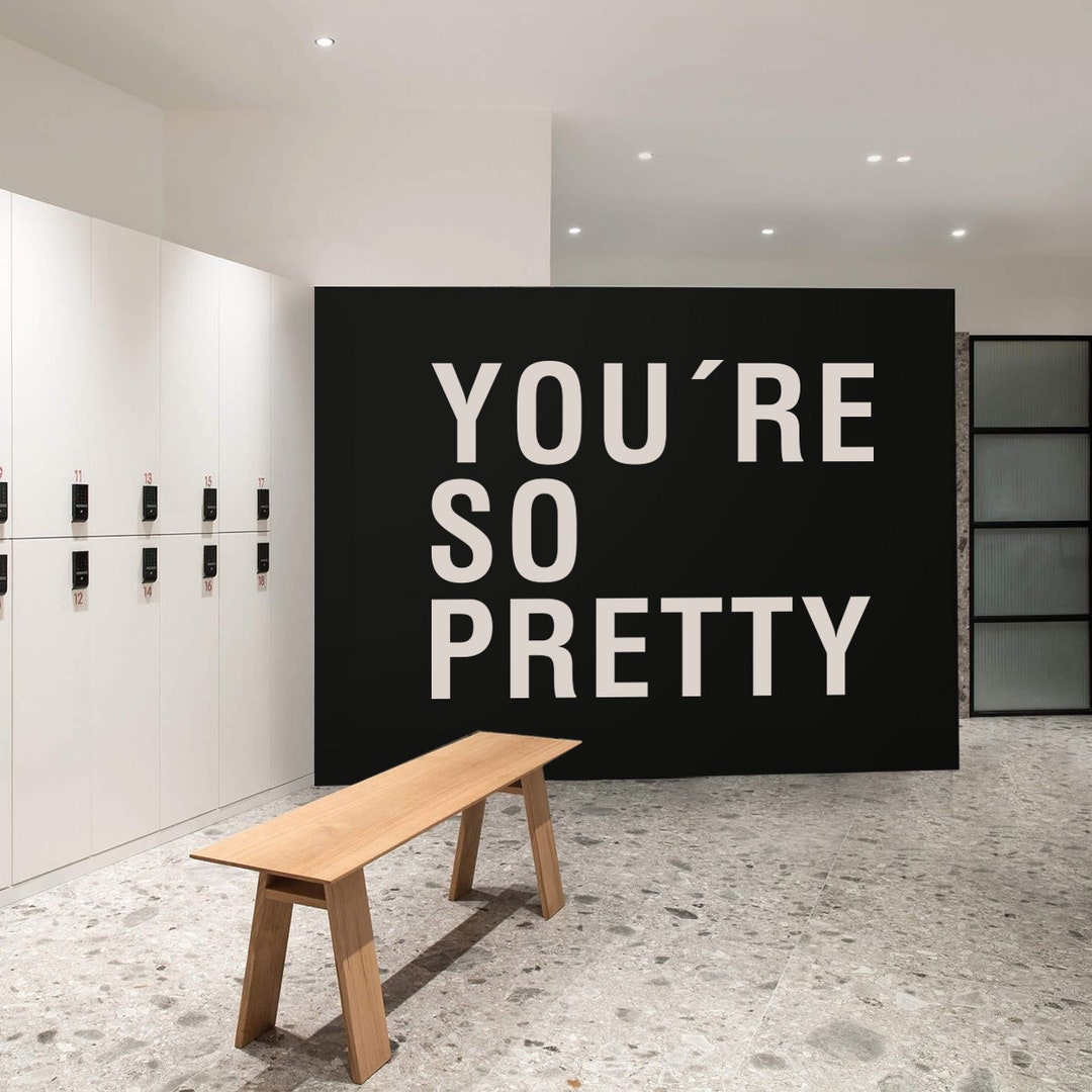 You Are so Pretty, Inspiring, Quote, Wall Decal, Home Decor, Gym Decor ...