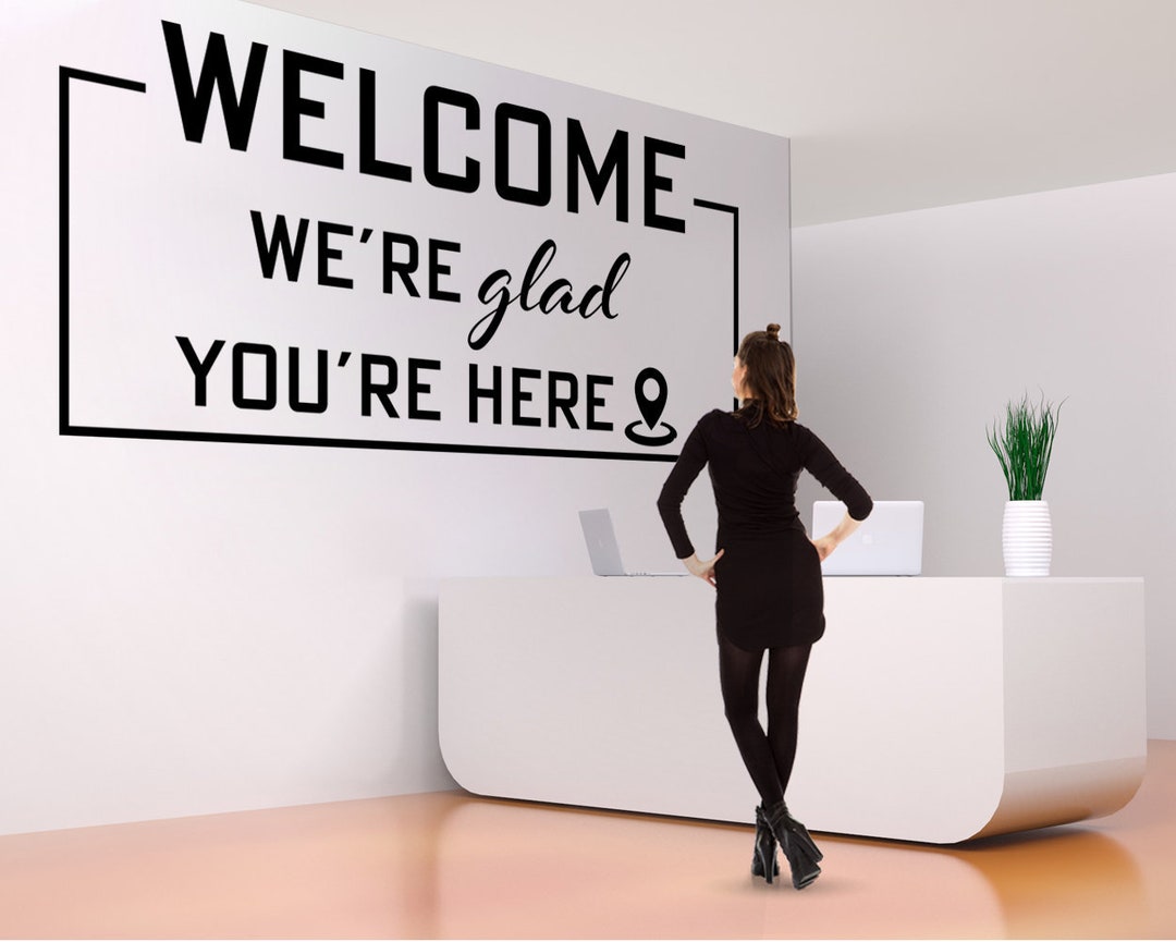 Welcome, Office Decals, Office Wall Art, Business Decor, Office Decor ...