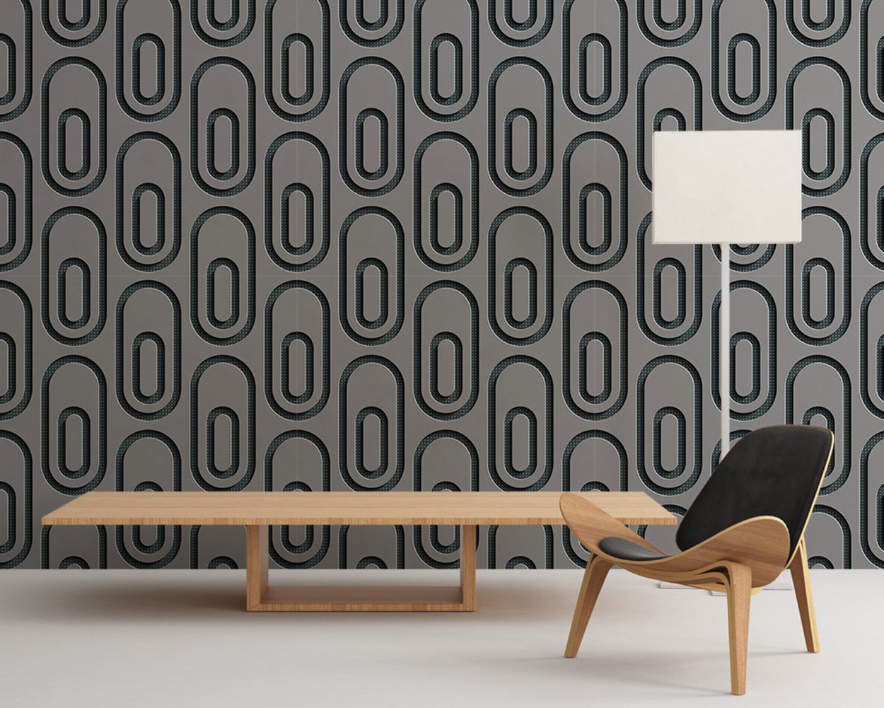 Geometric 3D Wallpaper: Mid-century Modern Removable Wall Art - Etsy