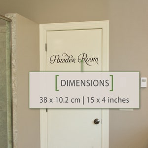 Powder Room Vinyl Decal, Powder Room Door Sticker, Powder Room, Vinyl ...
