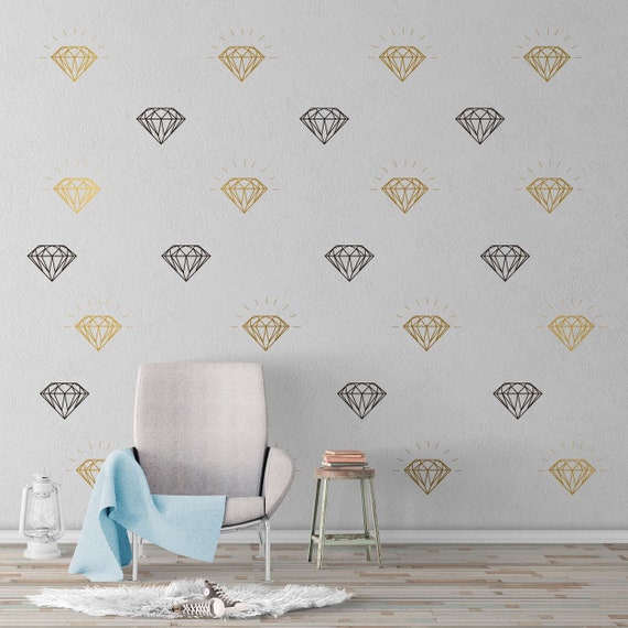 Geometric Wall Art Wall Decor Diamond Decal Diamond | Etsy