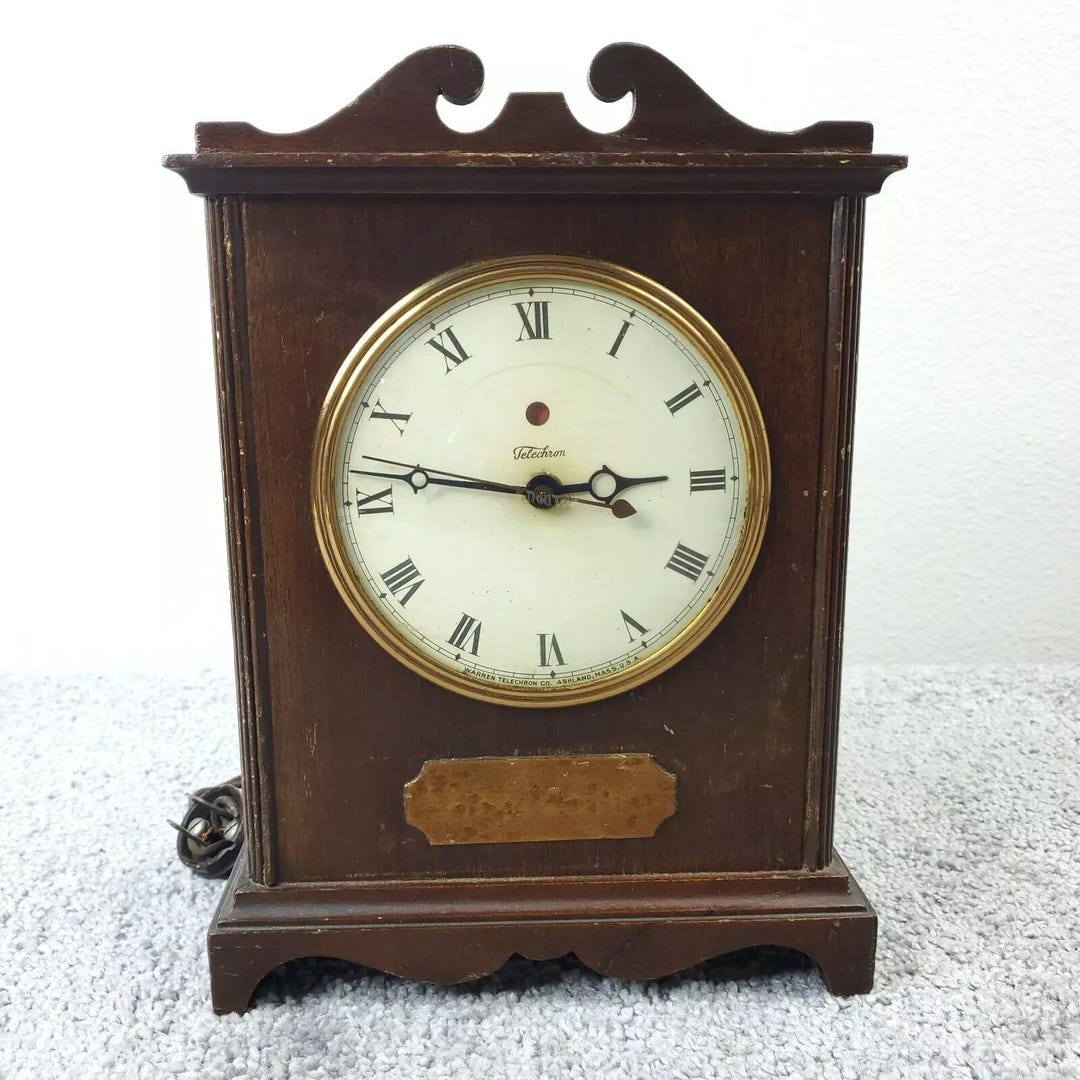 Vintage Telechron Electric Clock 4H99 Colonial Arch Knickerbocker ...