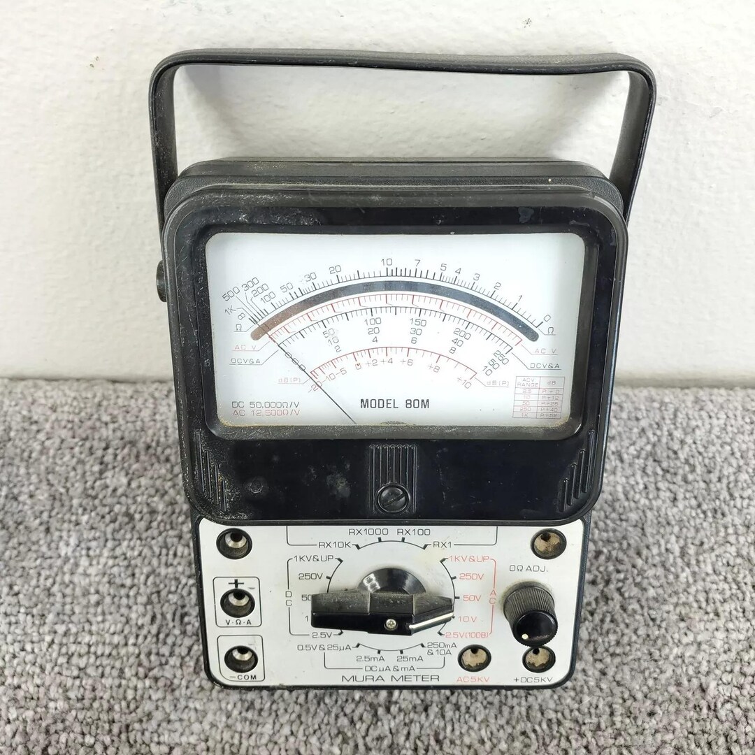 Vintage Mura Meter Volt Ohms Meter Portable Tester Model 80M UNTESTED ...