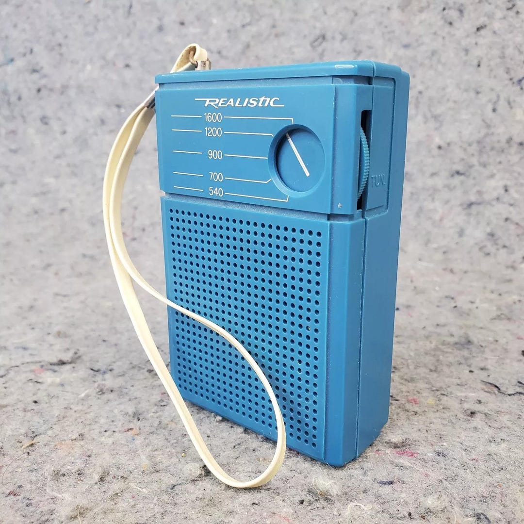 Realistic Transistor Radio AM Flavoradio Pocket Blueberry Blue 12-202 ...