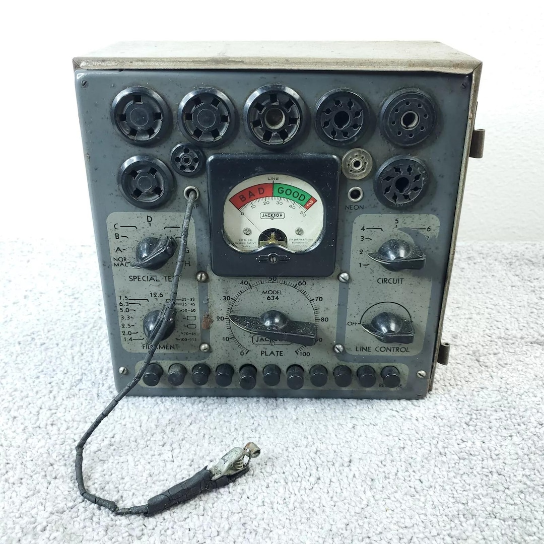 Jackson Tube Tester 634 Vintage 1940's Radio Tubes Testing Equipment ...