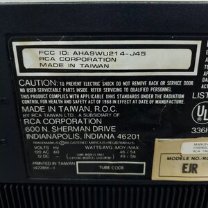 RCA Colortrak Crt TV 9 Portable Retro Gaming Television EJR 295S ...