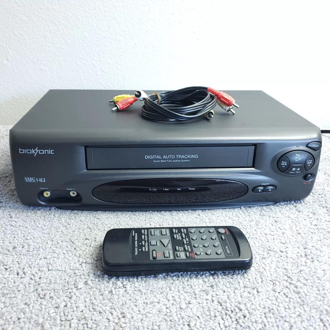 Broksonic VCR VHSA-6687CTTCT VHS Recorder 4-head Tape Player With ...