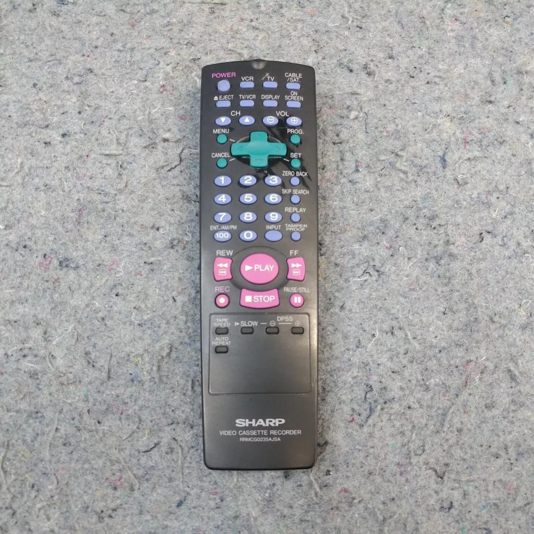 Vintage Sharp Remote Control for VCR/TV RRMCG0235AJSA Genuine Original ...
