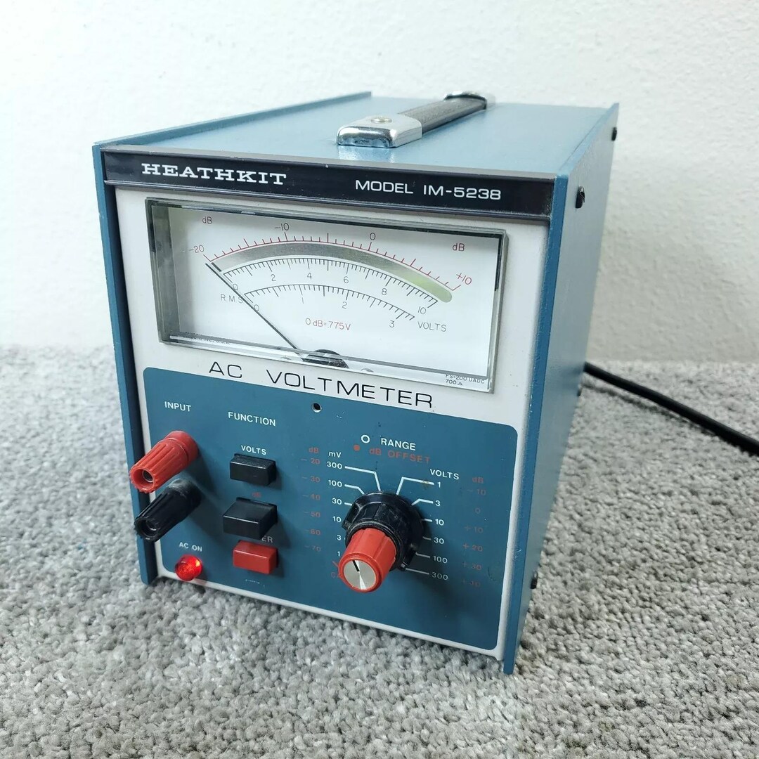 Heathkit IM-5238 AC Voltmeter Vintage 1970's Portable Test Equipment ...