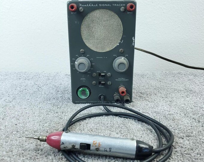 Heathkit T-4 Visual Aural Signal Tracer & Probe Vintage Magic Eye Tube ...