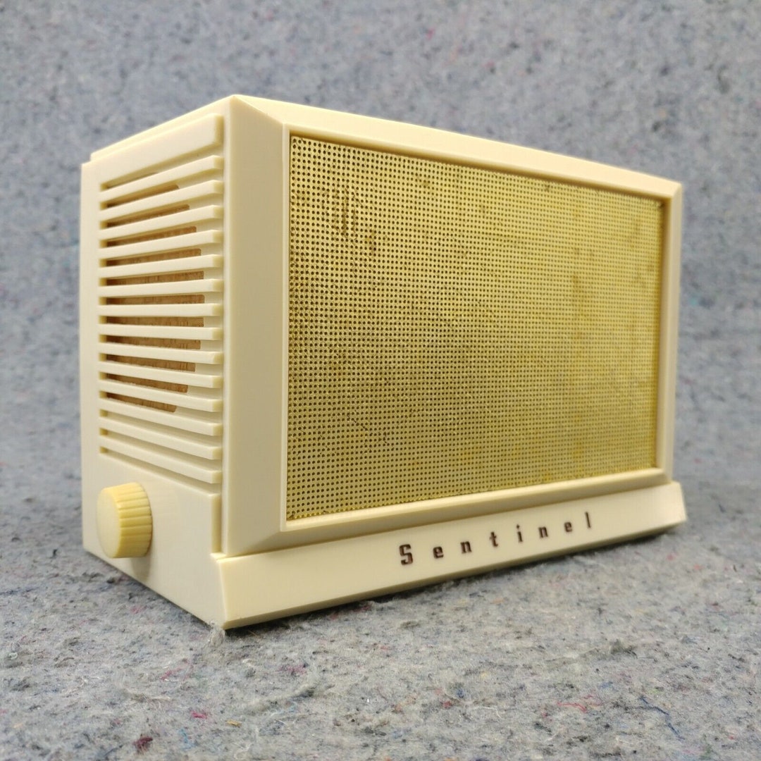 Sentinel Tube Radio Model 1U360 AM White 1950's Vintage MCM Tabletop ...