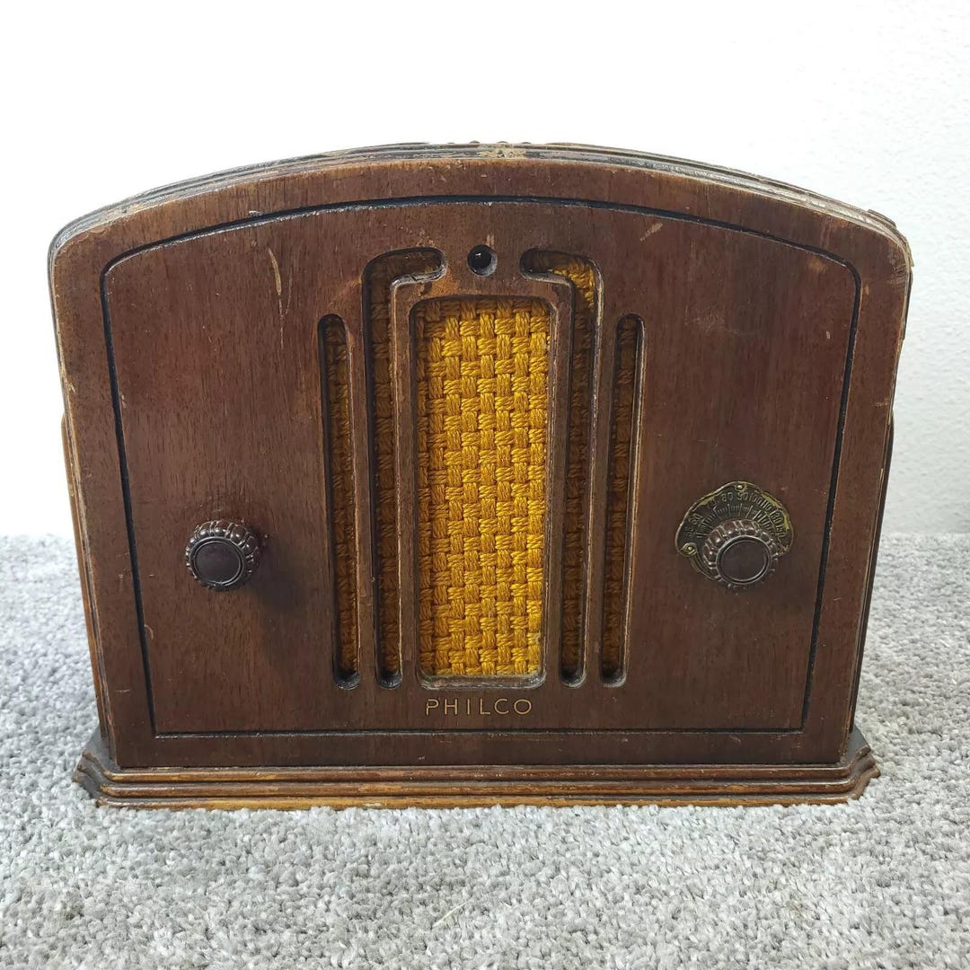 Philco Tube Radio 54C Vintage 1933 Wooden Cabinet AM Tabletop Tested ...