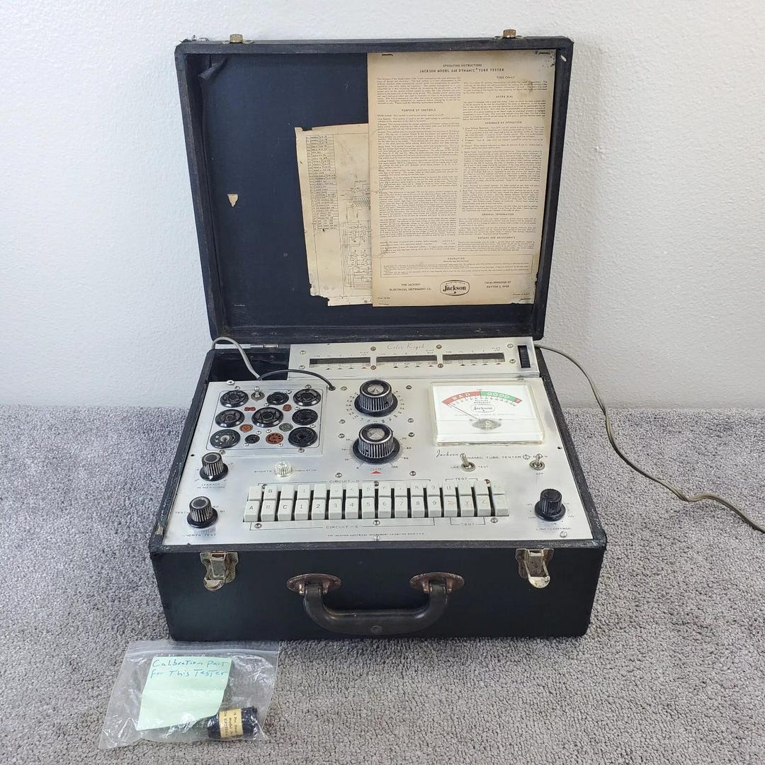 Jackson 648 Dynamic Tube Tester Vintage Portable Radio Test Equipment ...