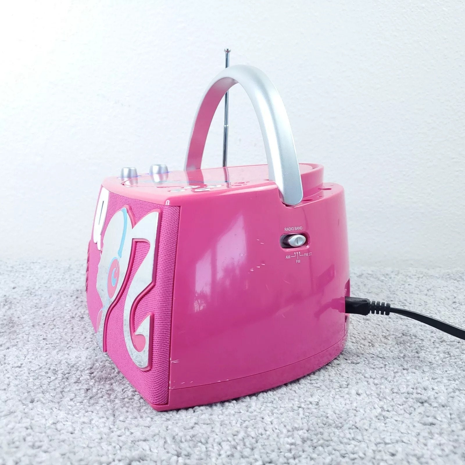 Barbie Glamtastic Boombox CD Player Radio AM/FM Stereo Fabulous Pink ...