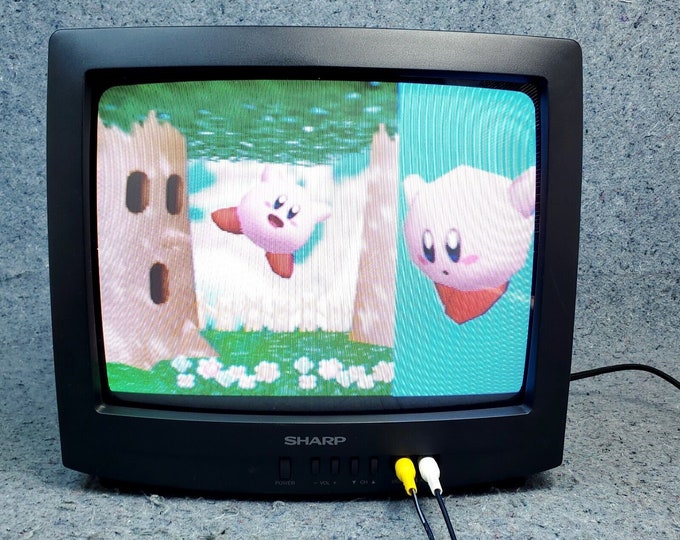 Sharp 13K-M100 CRT TV Retro Gaming Television 13" Screen Vintage 1998 ...
