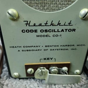 Vintage Heathkit Code Practice Oscillator Model CO-1 With Paddle ...